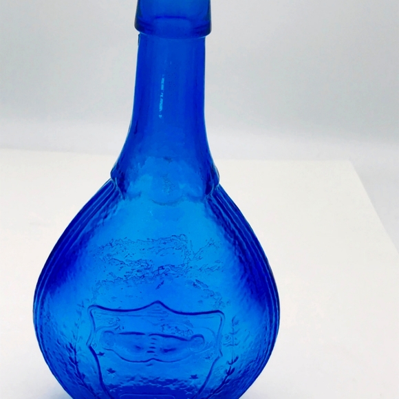 wheaton blue glass liquor tonic bottle | Other | Vintage Wheat Bottle ...